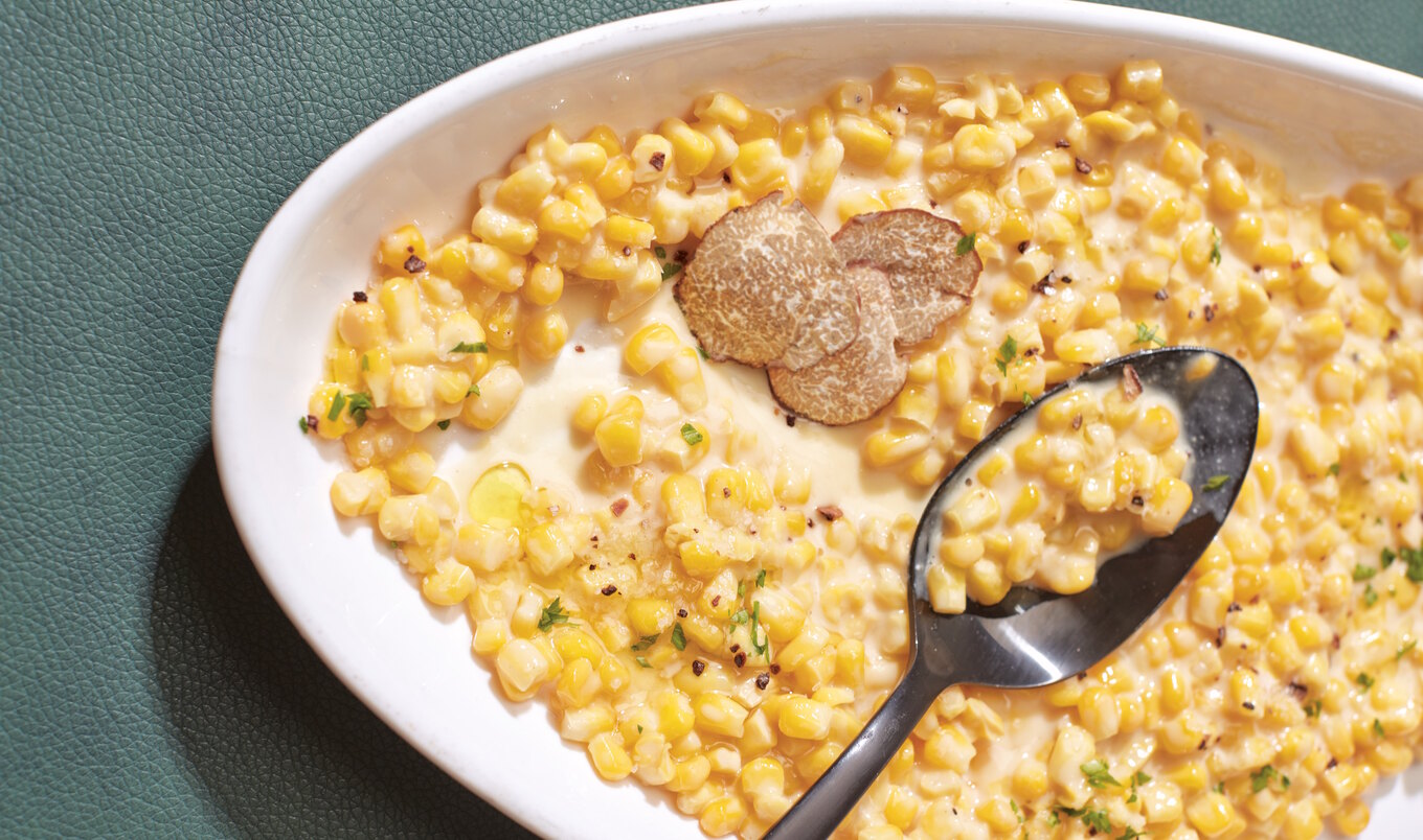 Vegan Truffle Cream’d Corn With Béchamel | VegNews