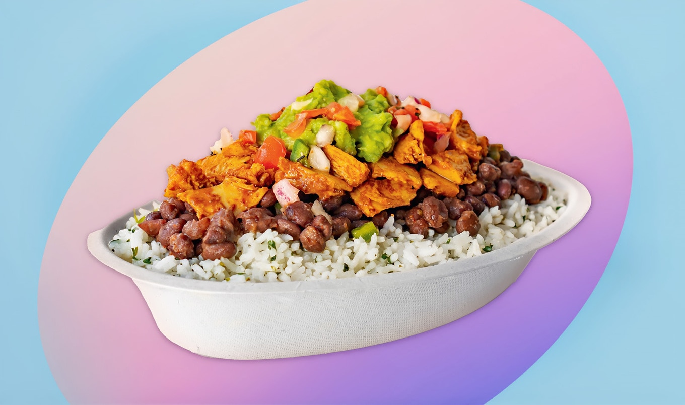 Vegan Copycat Chipotle Chicken Burrito Bowl | VegNews Vegan Copycat Chipotle Chicken Burrito Bowl | VegNews